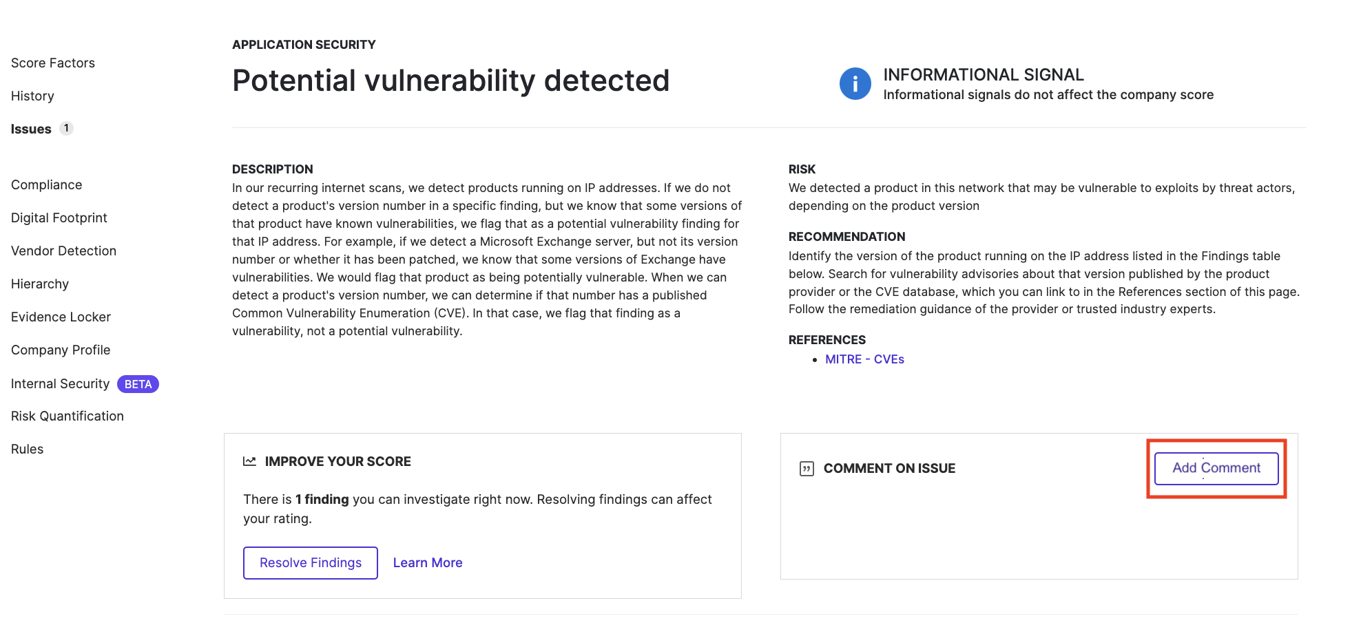 Address issue findings in your Scorecard – Help Center