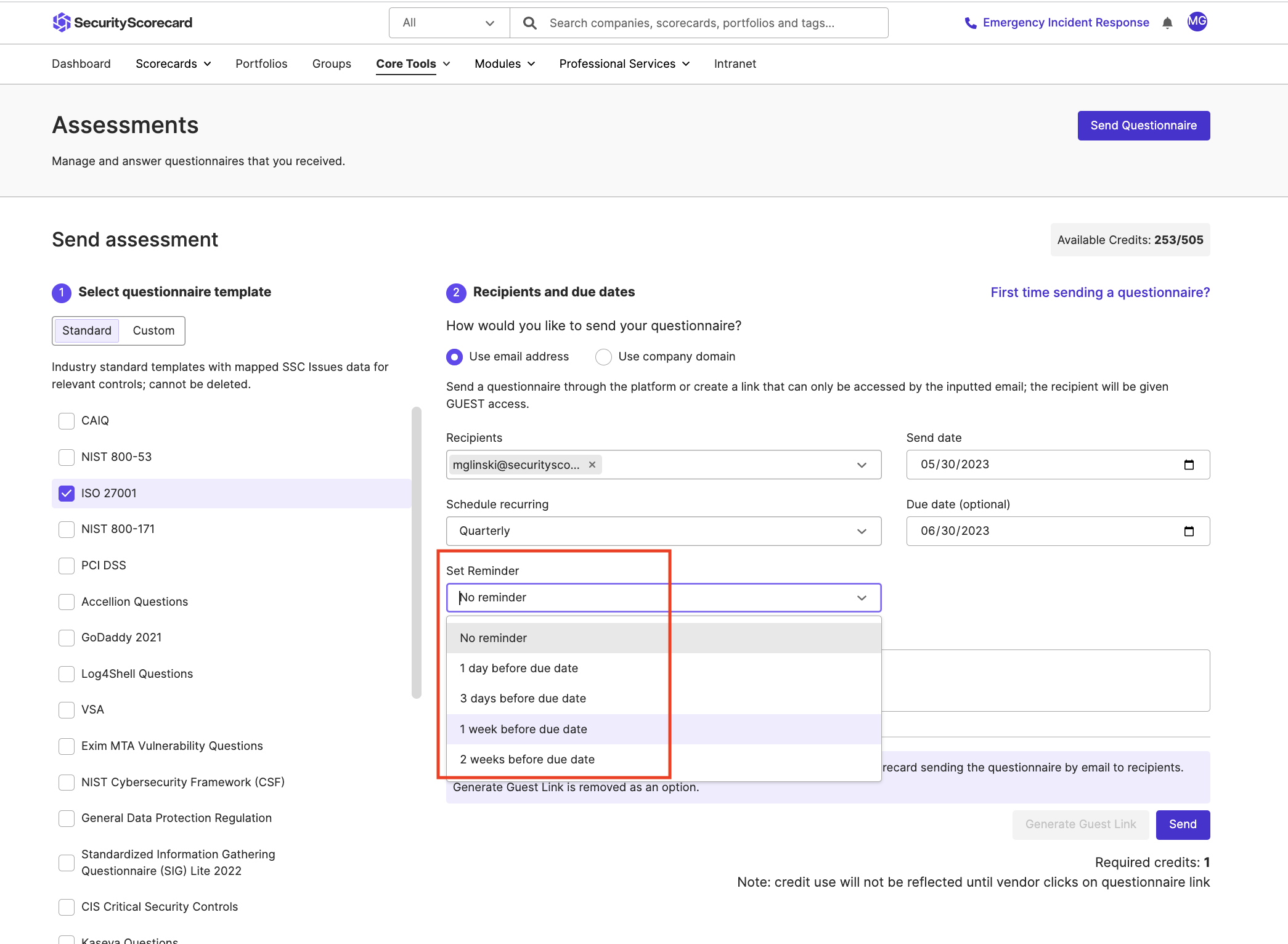 Use Questionnaires tool to send questionnaires to vendors – Help Center