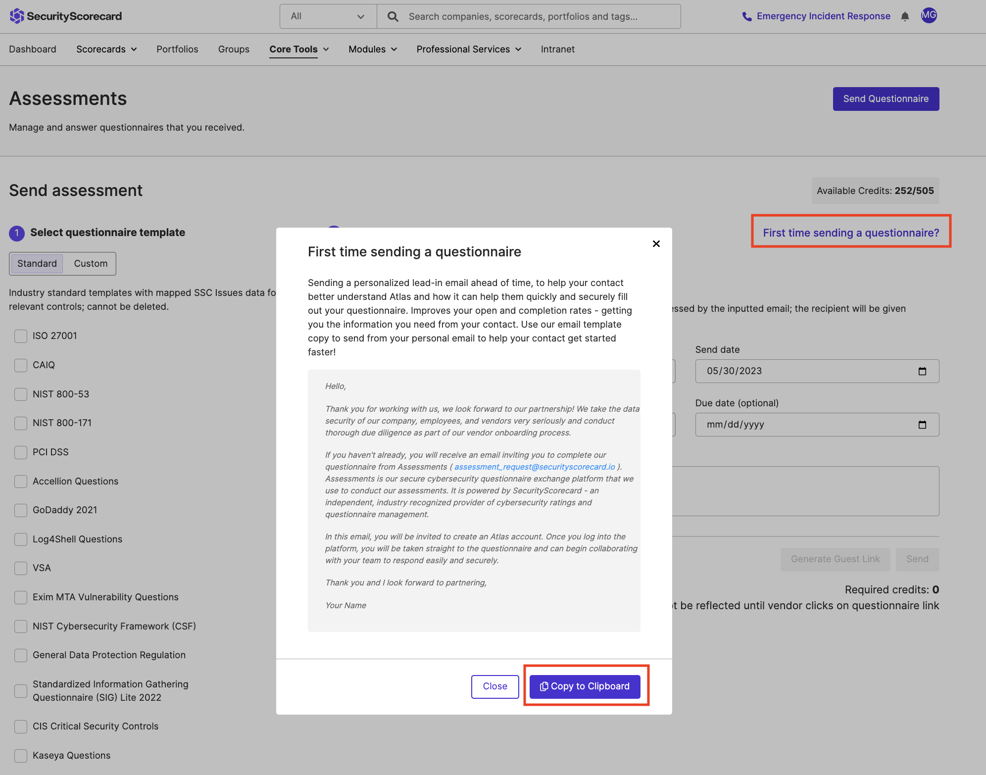 Use Questionnaires tool to send questionnaires to vendors – Help Center