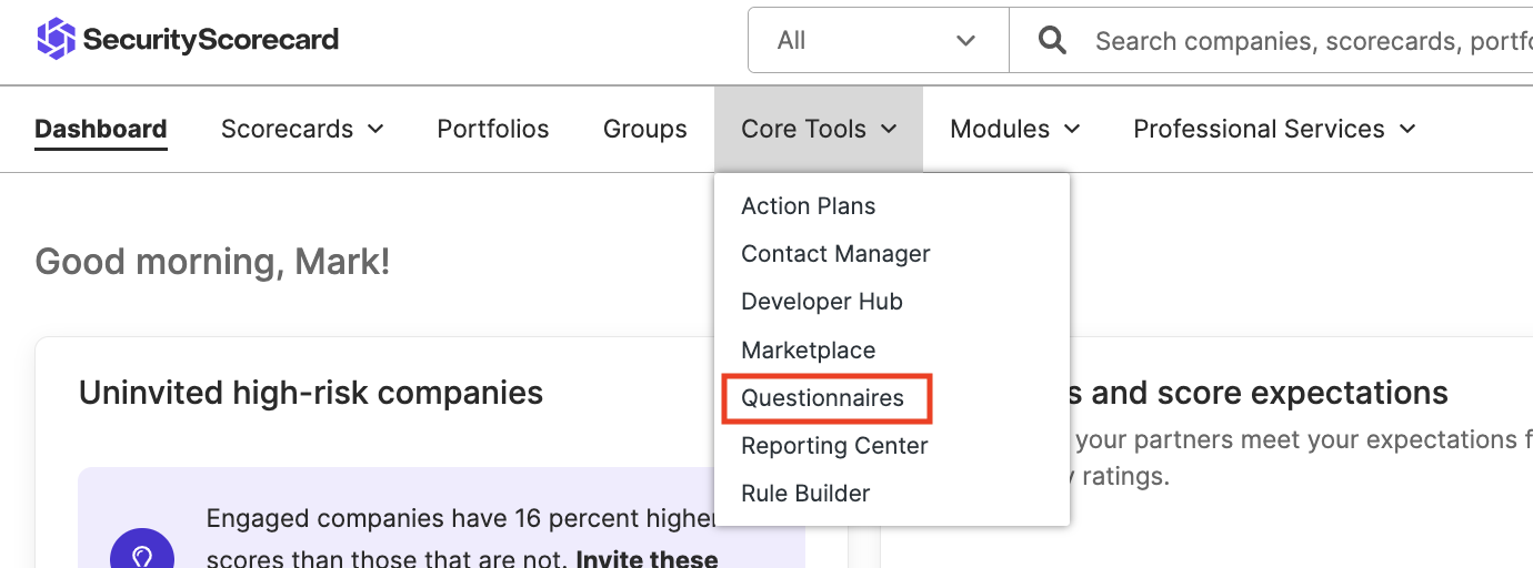 Use Questionnaires tool to send questionnaires to vendors – Help Center