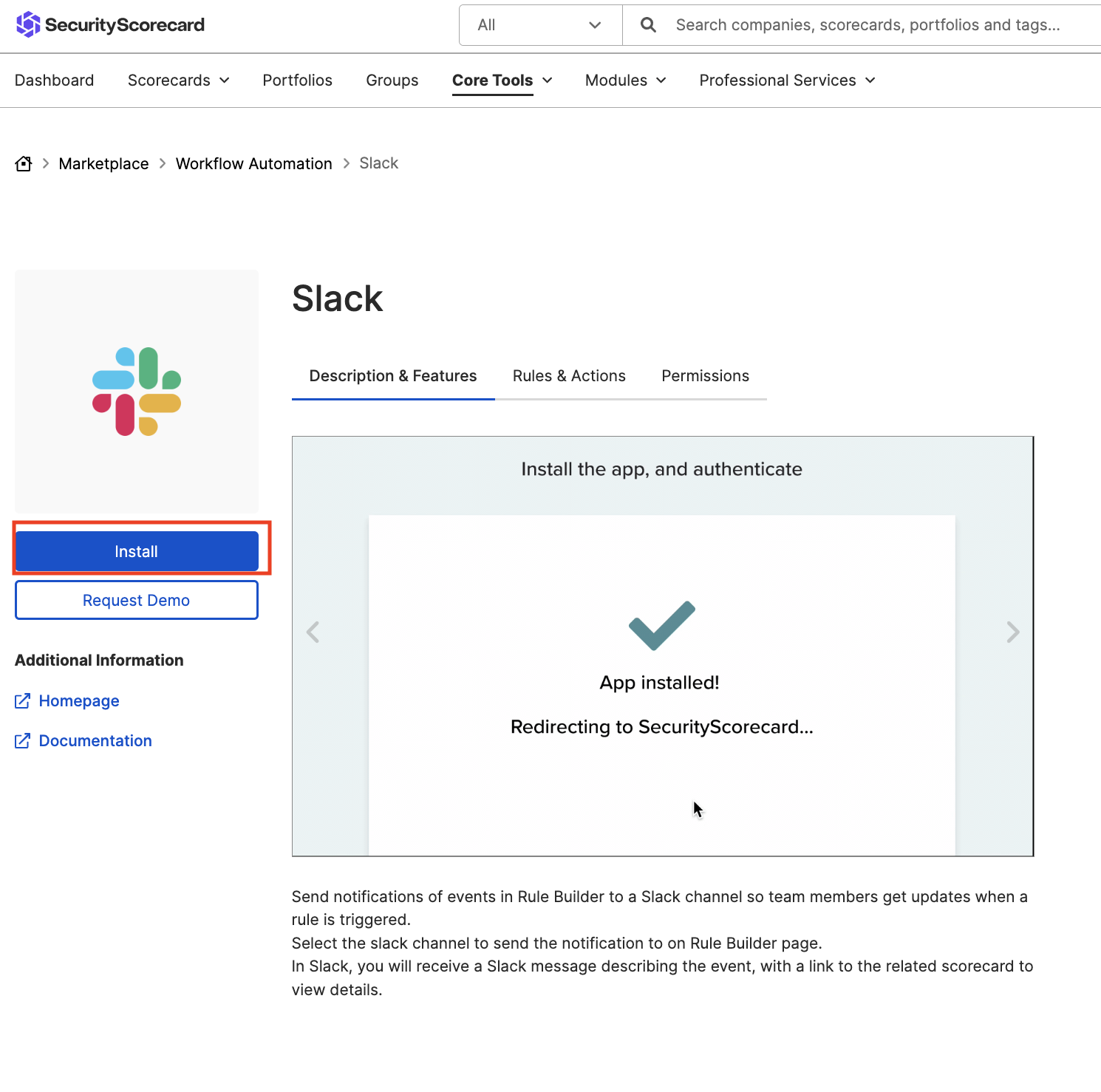 Slack App – Help Center