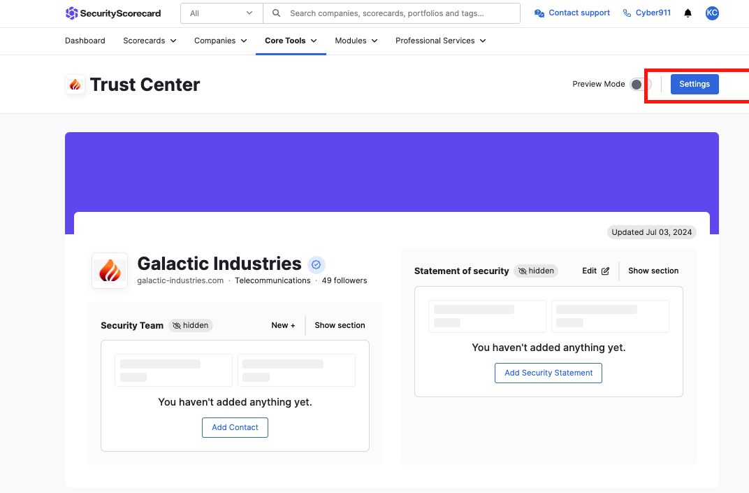 Trust Center – Help Center