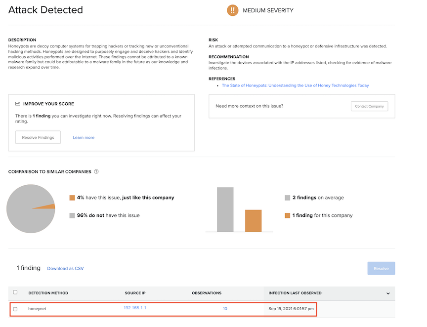 Attack detected – Help Center