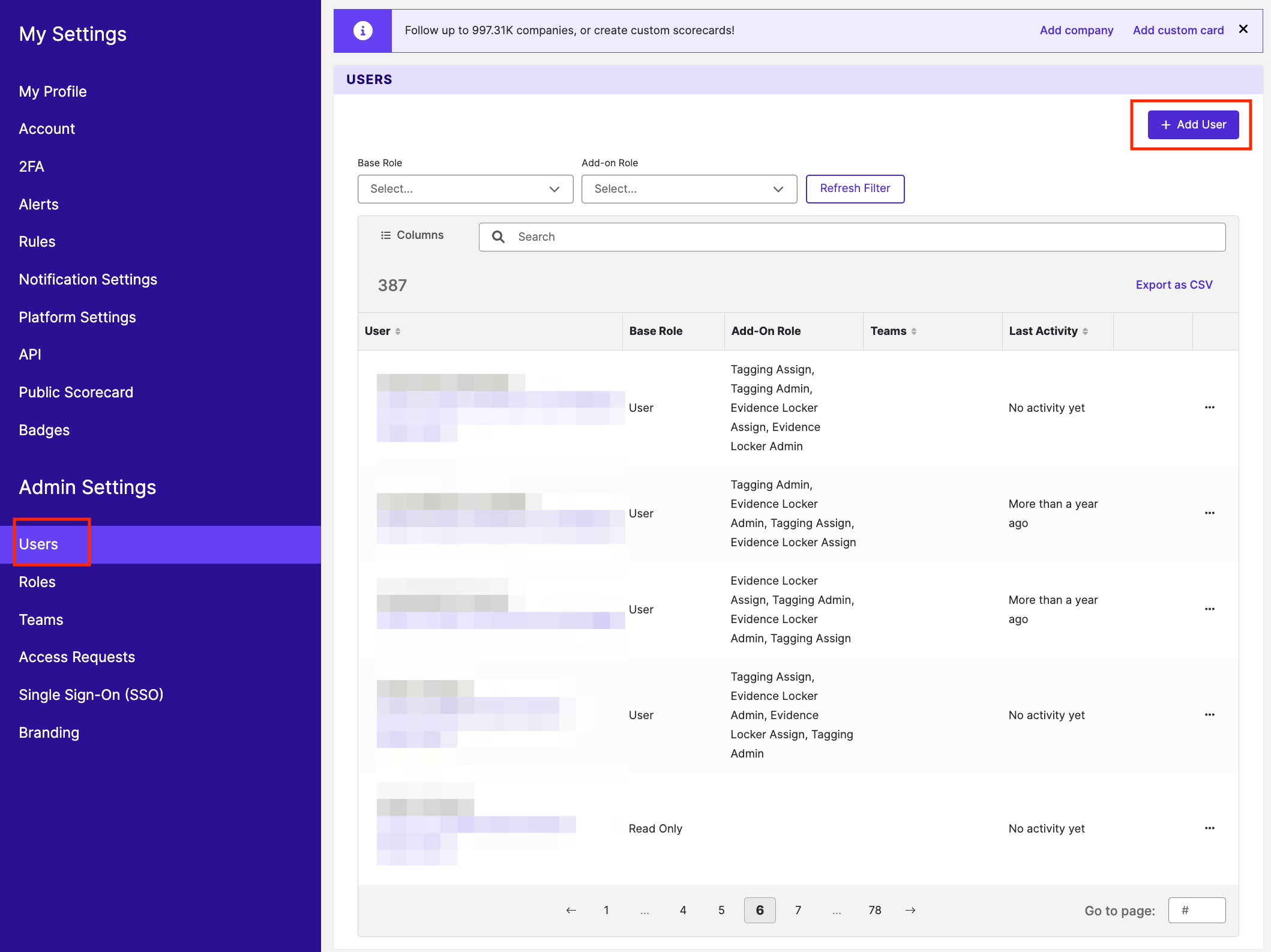 Manage users and permissions in SecurityScorecard – Help Center